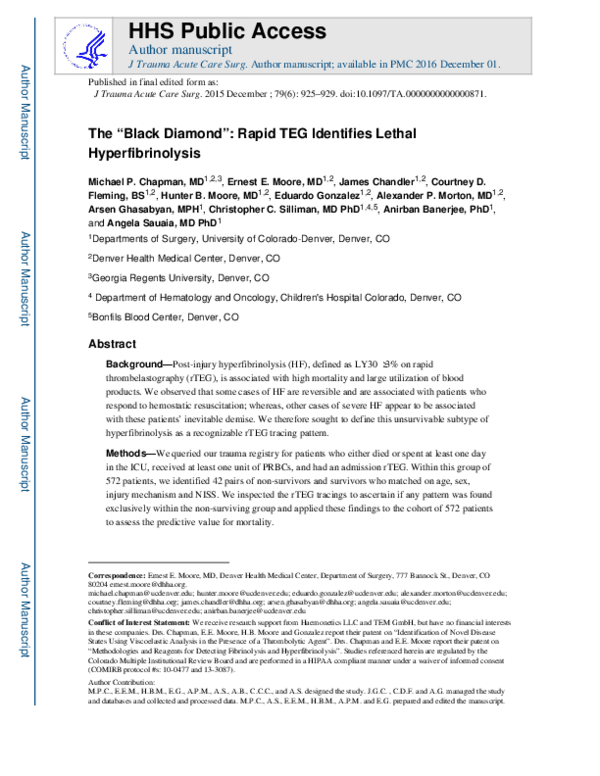 (PDF) The “Death Diamond”