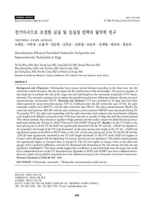 (PDF) Hemodynamic Effects of Simulated Ventricular Tachycardia and ...