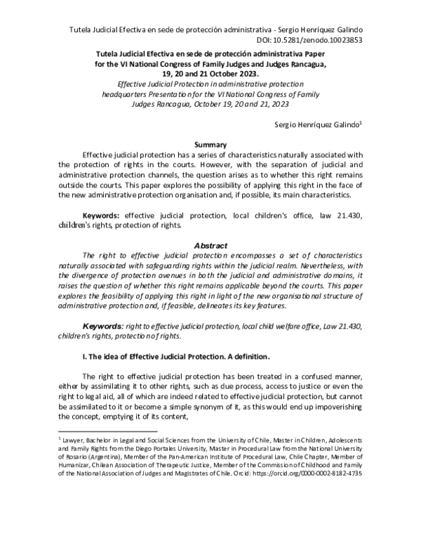 (PDF) Effective judicial protection in administrative protection ...