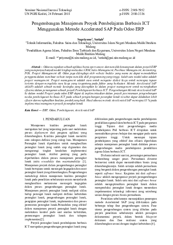 (PDF) Pengembangan manajemen proyek pembelajaran berbasis ICT ...