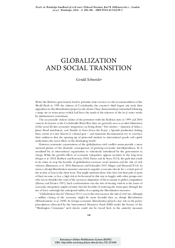 (PDF) Globalization and Social Transition