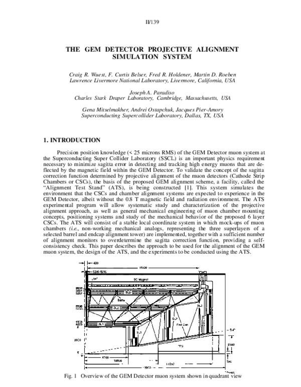 (PDF) The GEM Detector projective alignment simulation system