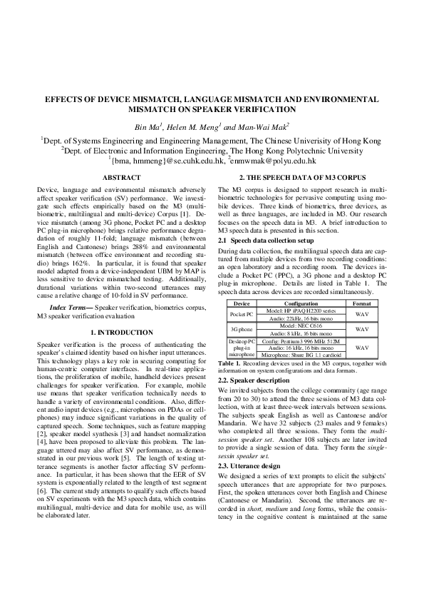 (PDF) Effects of Device Mismatch, Language Mismatch and Environmental ...