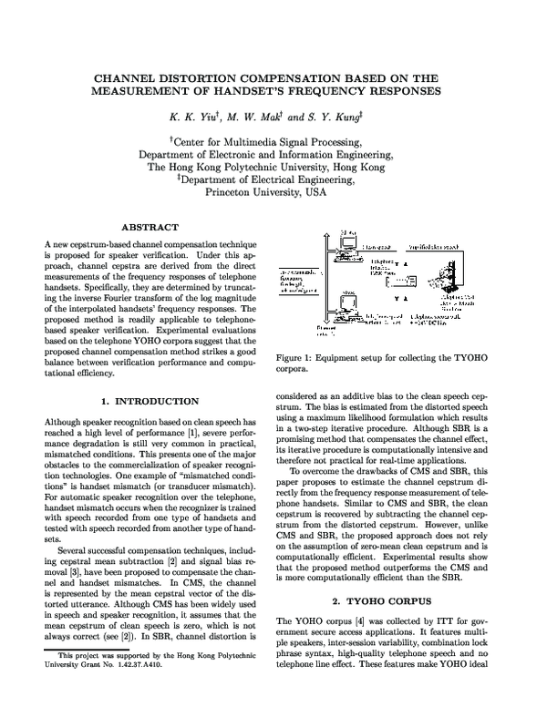 (PDF) Channel distortion compensation based on the measurement of ...