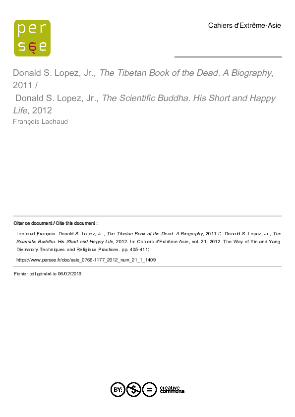 (PDF) Donald S. Lopez, Jr., The Tibetan Book of the Dead. A Biography ...
