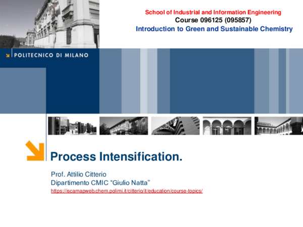 (PDF) Process Intensification