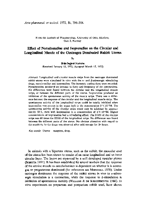 (PDF) Effect of Noradrenaline and Isoprenaline on the Circular and ...