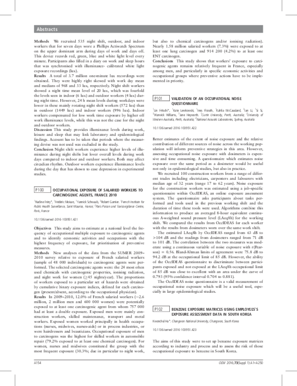 (PDF) P101 Validation of an occupational noise questionnaire