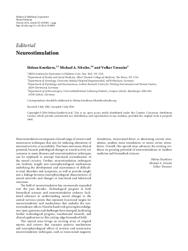 (PDF) Neurostimulation