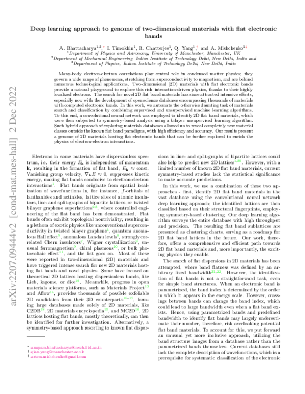 (PDF) Machine learning approach to genome of two-dimensional materials ...