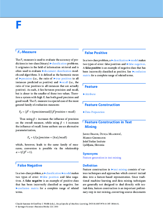(PDF) Feature Construction in Text Mining