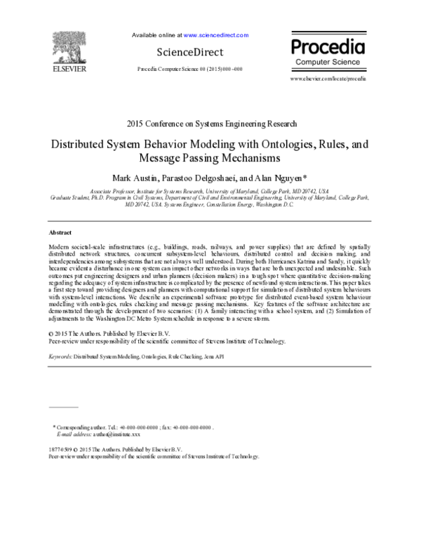 (PDF) Distributed System Behavior Modeling with Ontologies, Rules, and ... (PDF) Distributed System Behavior Modeling with Ontologies, Rules, and ...