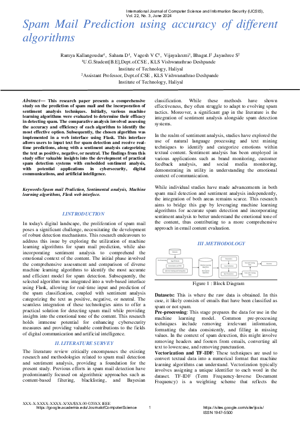 Pdf Spam Mail Prediction Using Accuracy Of Different Algorithms