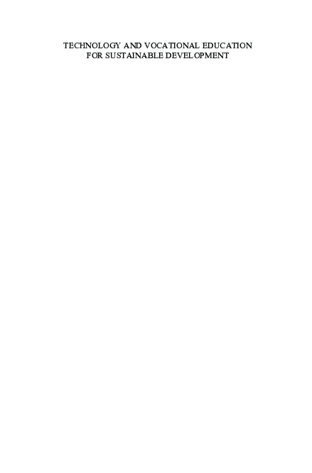 (PDF) Technology and Vocational Education for Sustainable Development