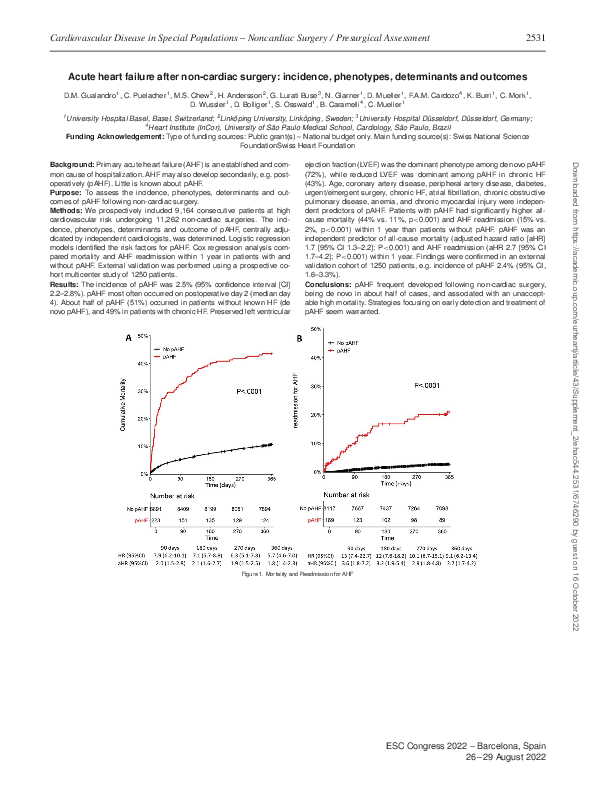 (PDF) Acute heart failure after non‐cardiac surgery: incidence ...