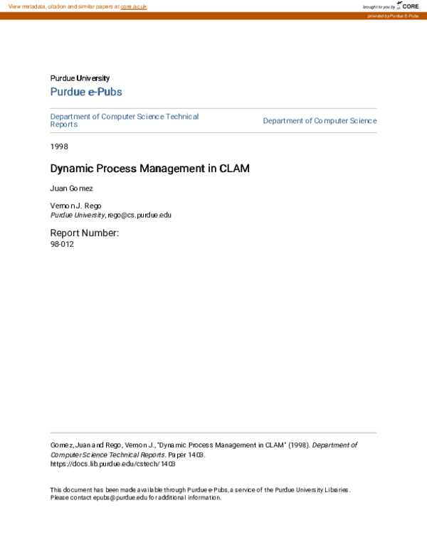 (PDF) Dynamic Process Management in CLAM