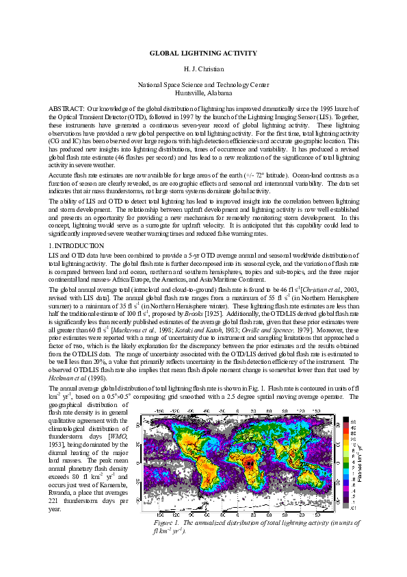 (PDF) Global Lightning Activity