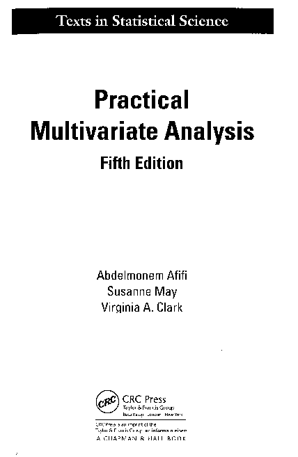 (PDF) Practical Multivariate Analysis