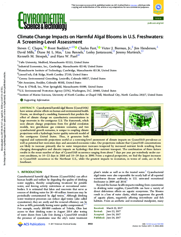 (PDF) Climate Change Impacts on Harmful Algal Blooms in U.S ...