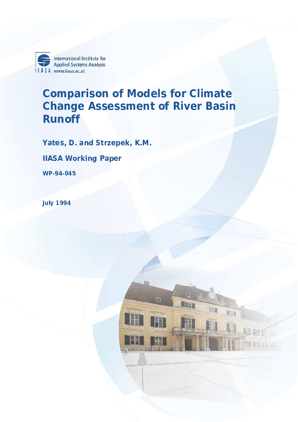 (PDF) Comparison of Models for Climate Change Assessment of River Basin ...
