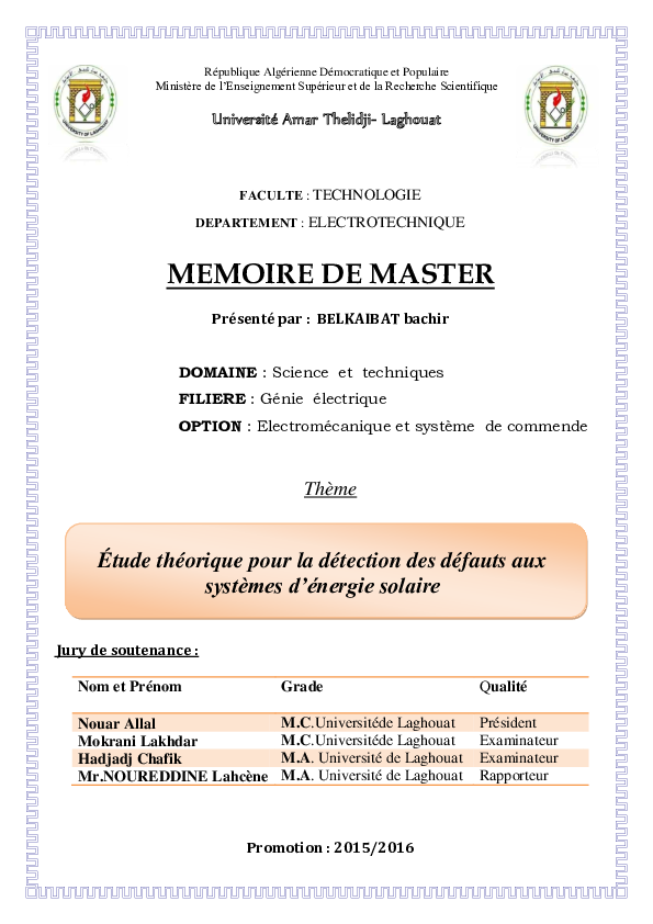 (PDF) MEMOIRE DE MASTER