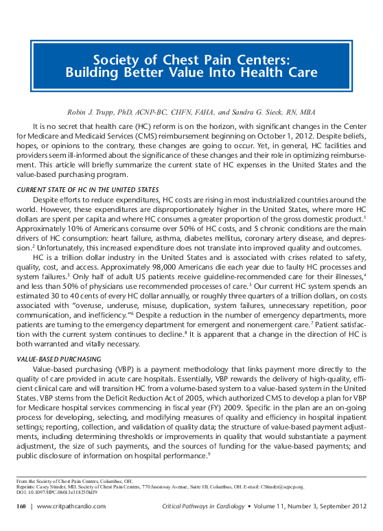 (PDF) Society of Chest Pain Centers