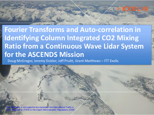 (PDF) Use of Fourier Transforms and Auto-correlation to Identify Column Integrated CO2 Mixing ...