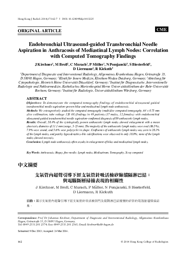 (PDF) Endobronchial Ultrasound-guided Transbronchial Needle Aspiration ...