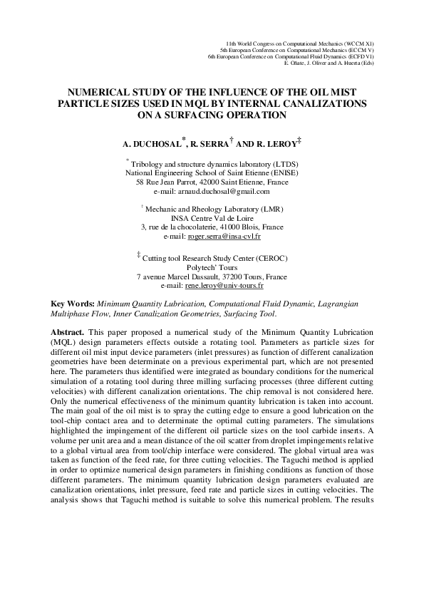 (PDF) Numerical study of the influence of the oil mist particle sizes ...