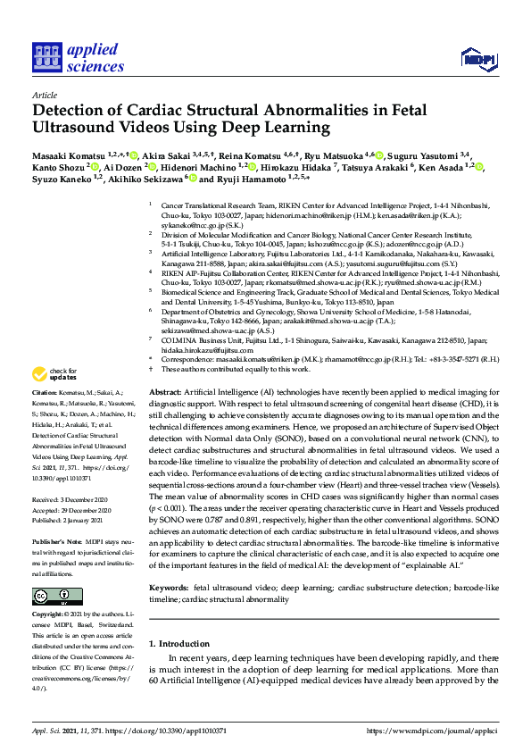(PDF) Deep Learning for Detecting Fetal Cardiac Abnormalities