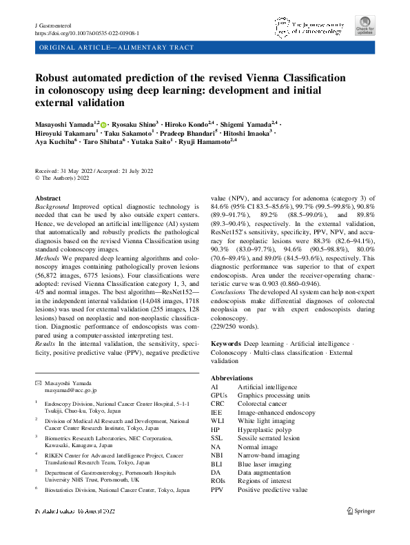 (PDF) Robust automated prediction of the revised Vienna Classification ...