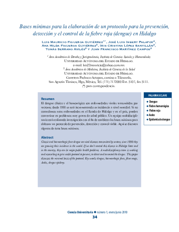 (PDF) Bases mínimas para la elaboración de un protocolo para la prevención, detección y el ...
