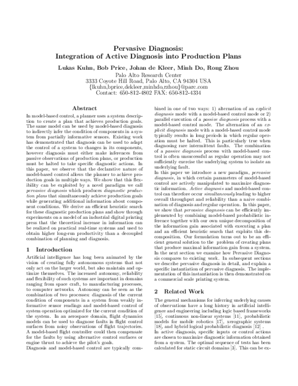 (PDF) Pervasive diagnosis: Integration of active diagnosis into ...