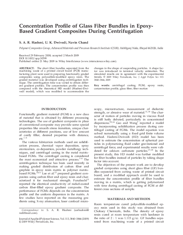 (PDF) Concentration profile of glass fiber bundles in epoxy-based ...