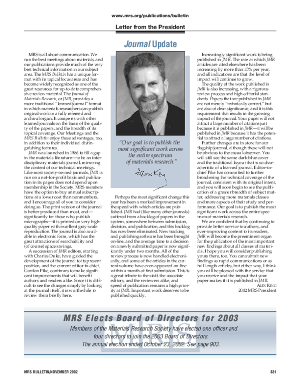 (PDF) Journal Update