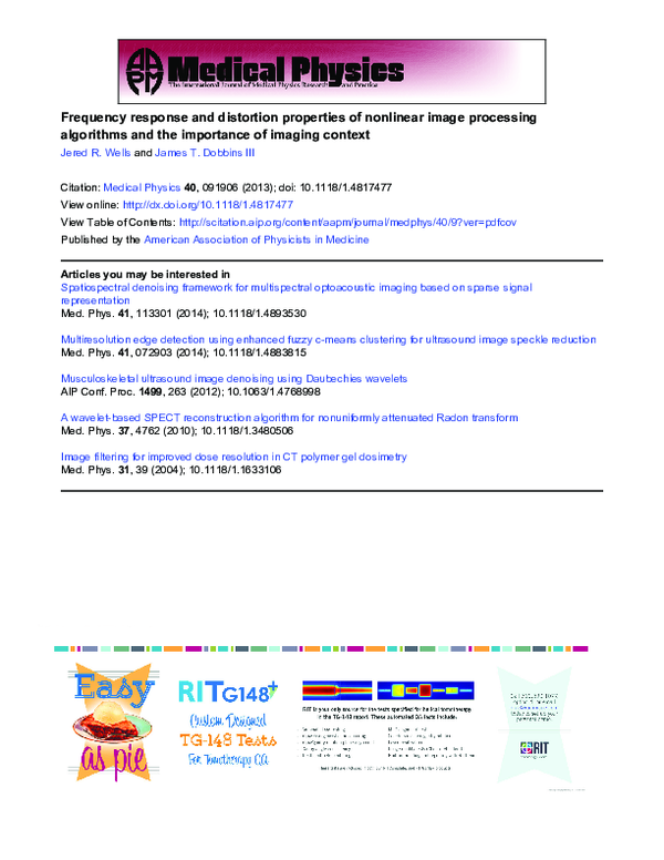 (PDF) Frequency response and distortion properties of nonlinear image processing algorithms and ...