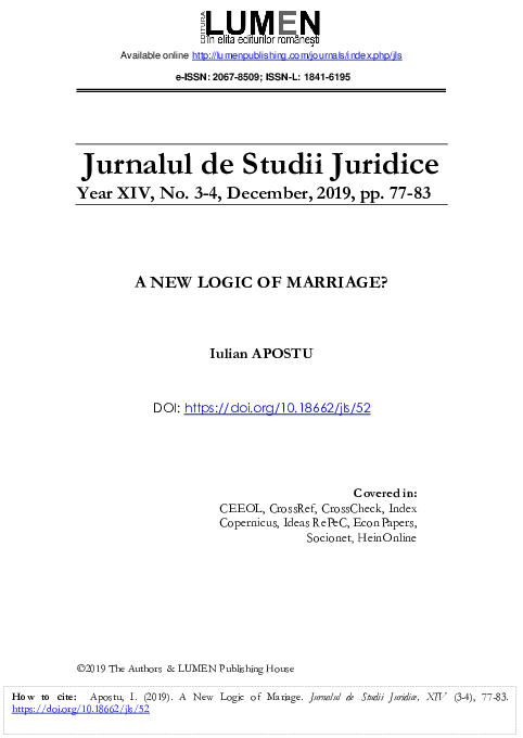 (PDF) A New Logic of Marriage