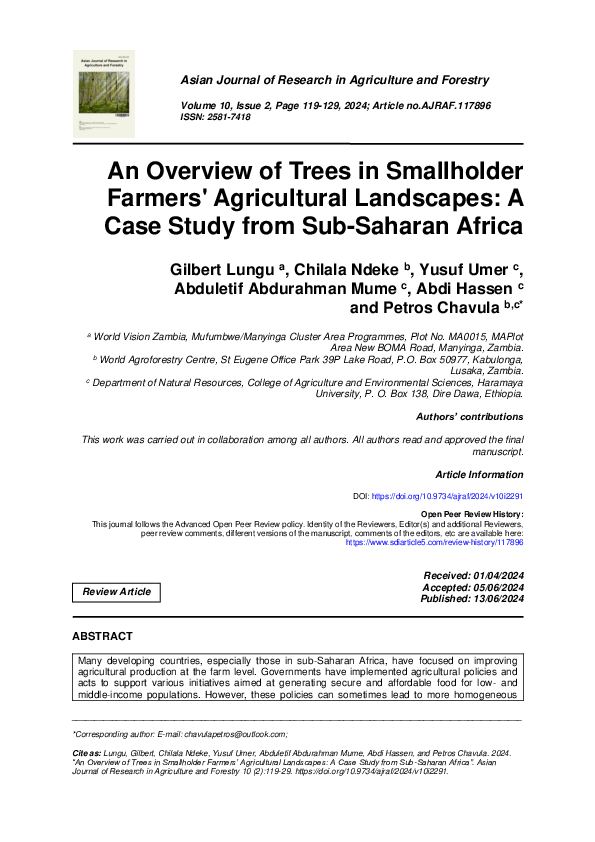(PDF) An Overview of Trees in Smallholder Farmers' Agricultural ...
