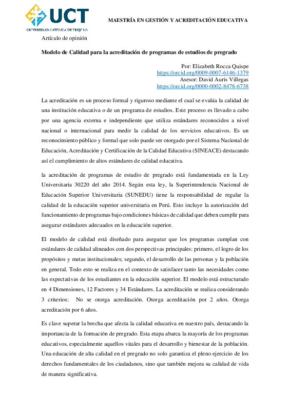 (PDF) MODELO DE CALIDAD PARA LA ACREDITACION PREGRADO