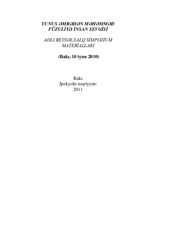(PDF) Fuzuli’nin Türkçe Şiirinde Tarikatla Bağlantısının Tezahürleri ...