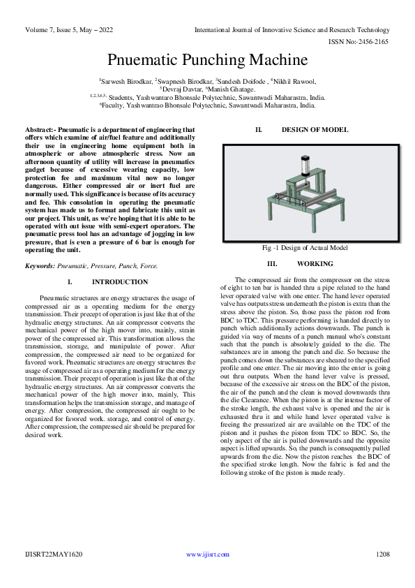 (PDF) Pnuematic Punching Machine