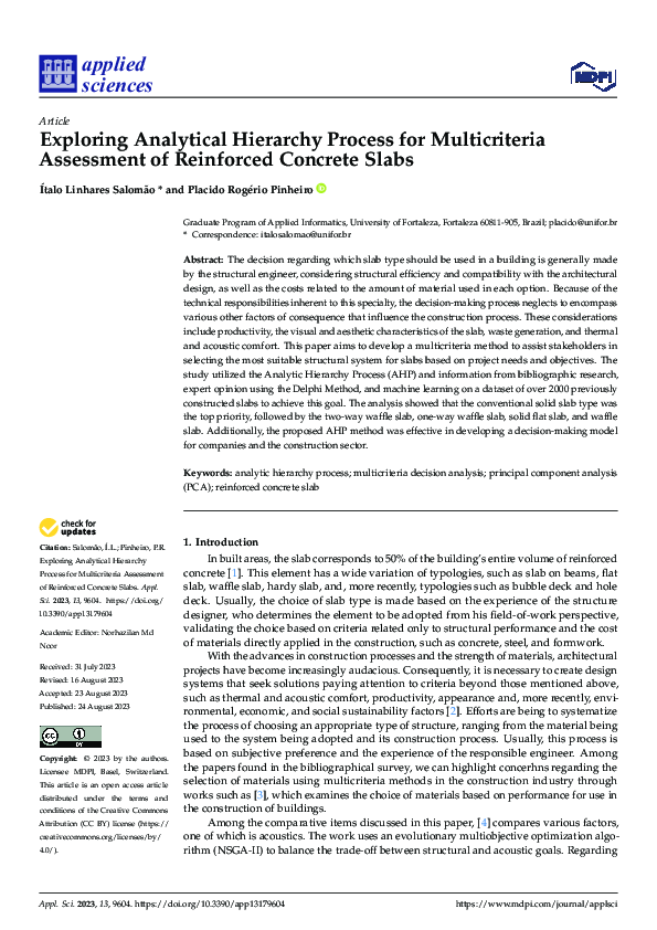 Pdf Exploring Analytical Hierarchy Process For Multicriteria Assessment Of Reinforced Concrete