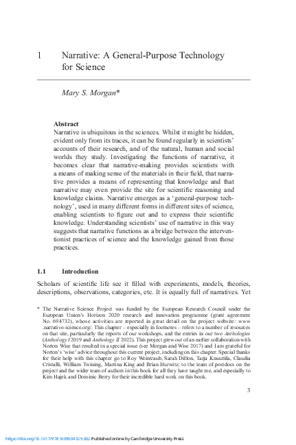 (PDF) Narrative: A General-Purpose Technology for Science