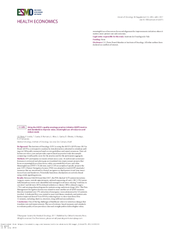 (PDF) 1113PDUsing the ASCO’s quality oncology practice initiative (QOPI ...