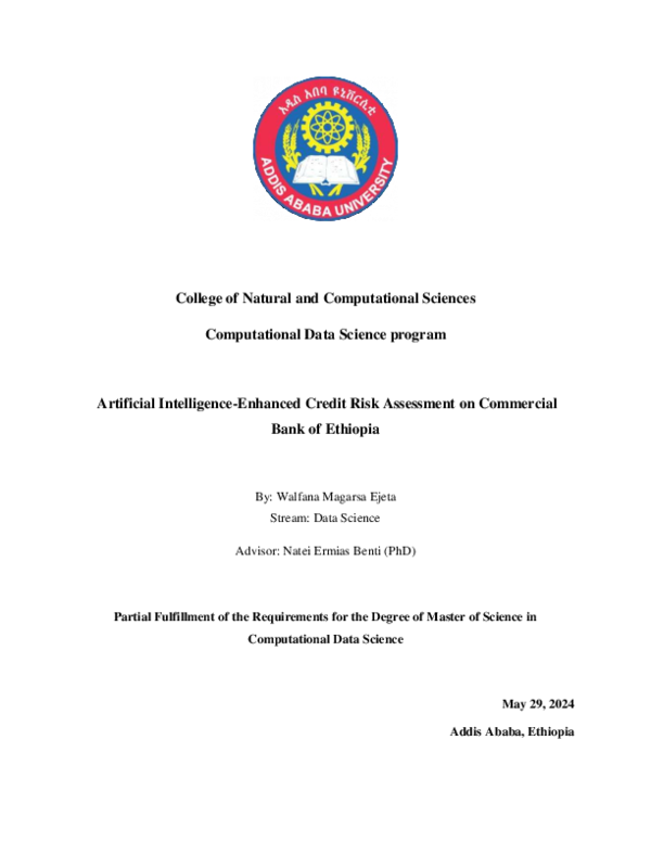(PDF) Artificial Intelligence-Enhanced Credit Risk Assessment on Commercial Bank of Ethiopia