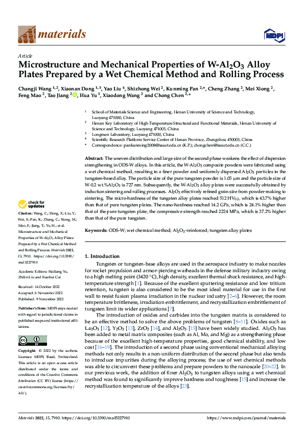 (PDF) Microstructure and mechanical properties of WC modified NbC-Ni cermets