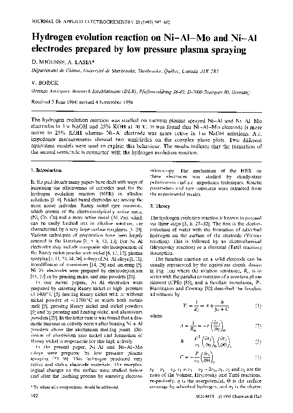 (PDF) Hydrogen evolution reaction on Ni-Al-Mo and Ni-Al electrodes ...