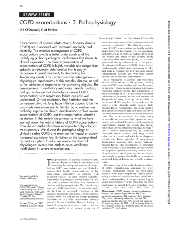 (PDF) COPD exacerbations {middle dot} 3: Pathophysiology