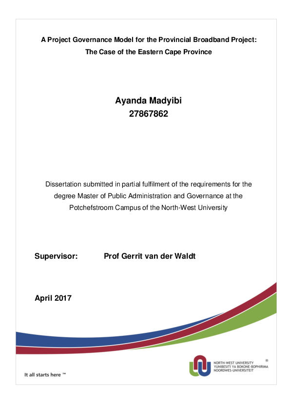(PDF) A Project Governance Model for the Provincial Broadband Project ...