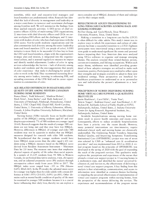 (PDF) Reflections of Adults Transitioning to Long-Term Care Facilities ...